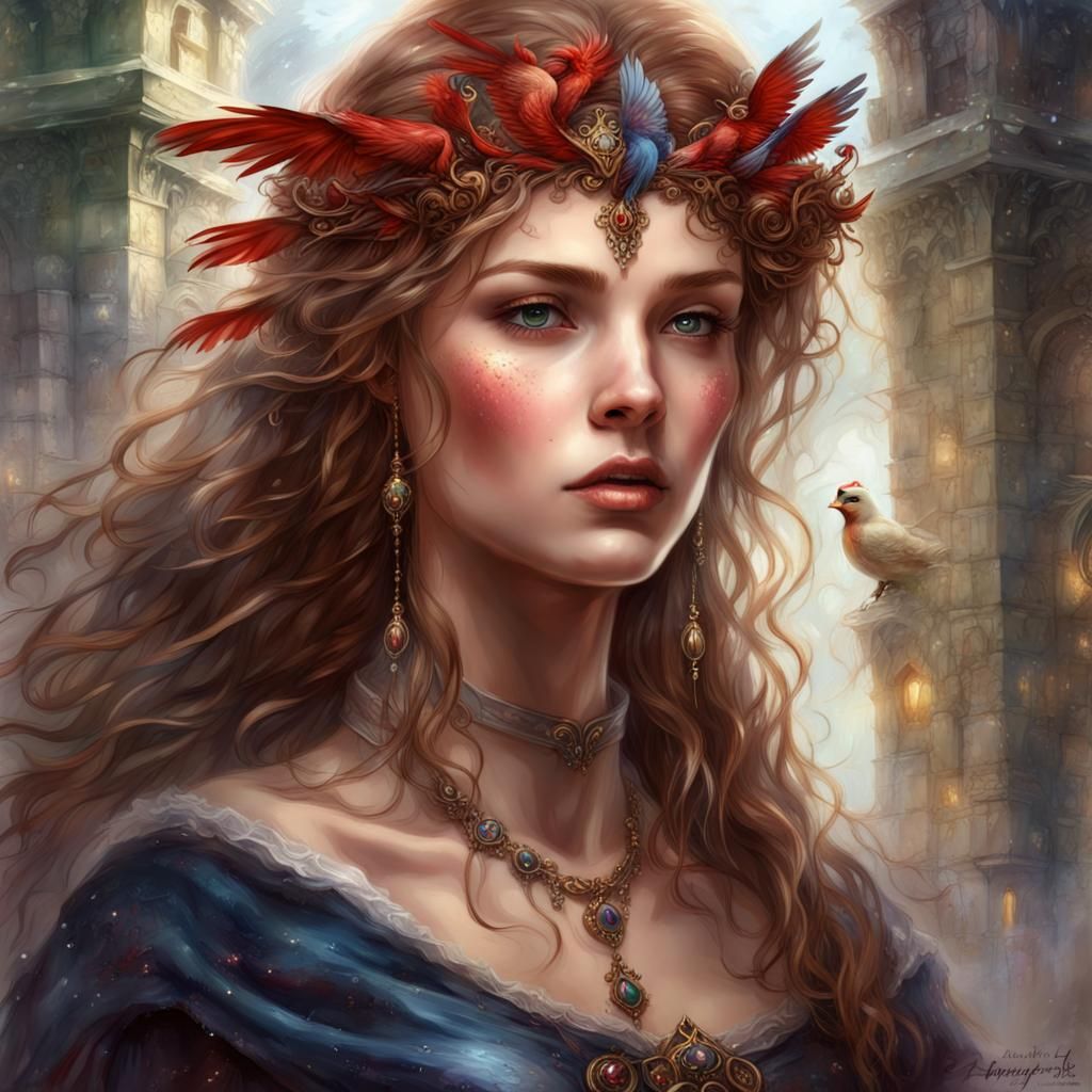 Beautiful medieval lady - AI Generated Artwork - NightCafe Creator