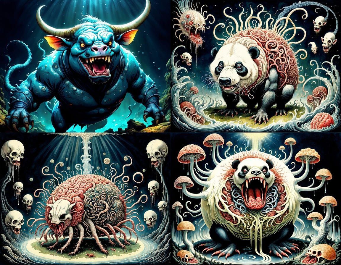 Bizarre Surreal, Deep-Color Homunculus Anatomy in ... - AI Art