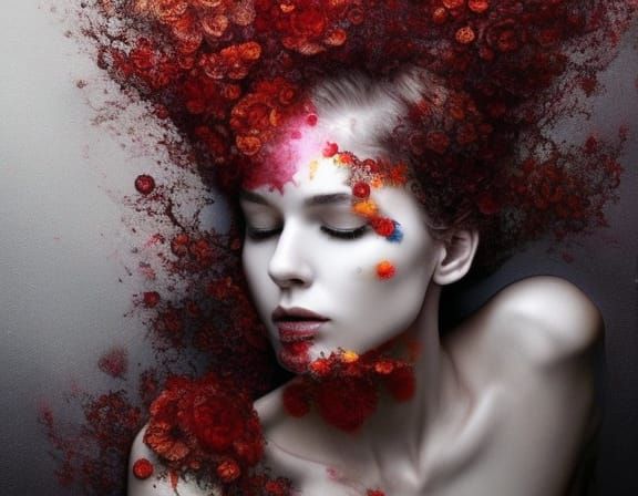 Exploding Strawberries - AI Generated Artwork - NightCafe Creator