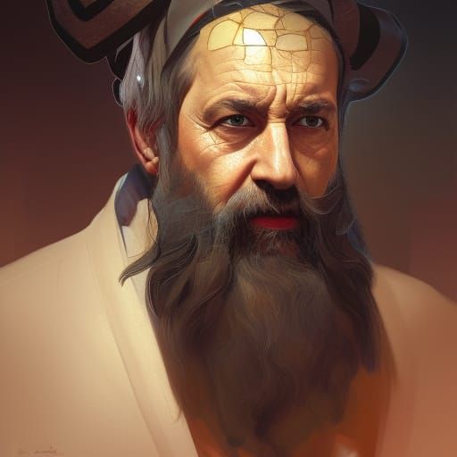 Rabbi Head and shoulders portrait, 8k resolution concept art portrait ...