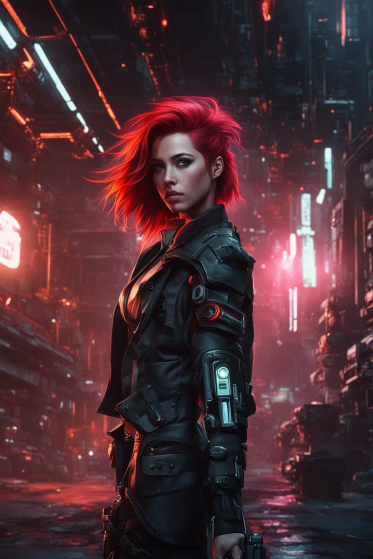 Cautious Red-Haired Girl - AI Generated Artwork - NightCafe Creator