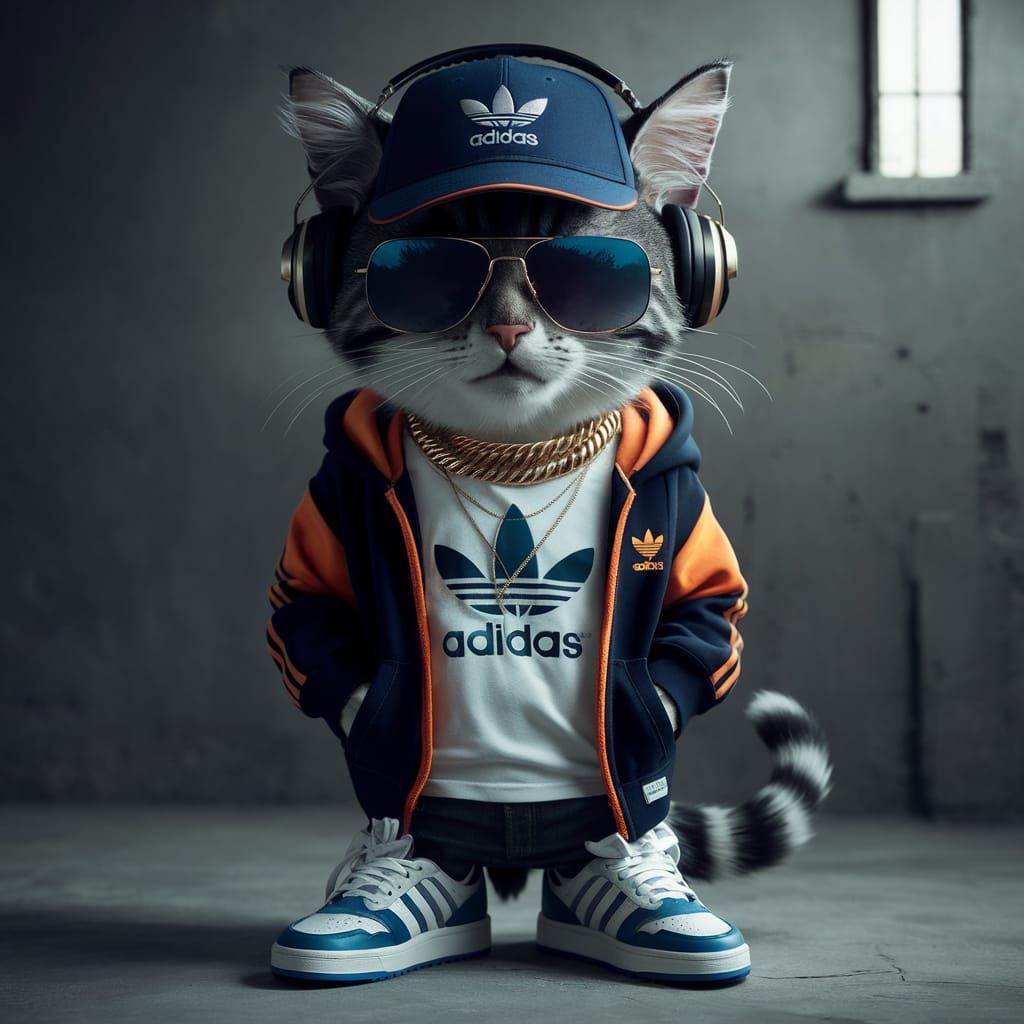 Adidas Cat - AI Generated Artwork - NightCafe Creator