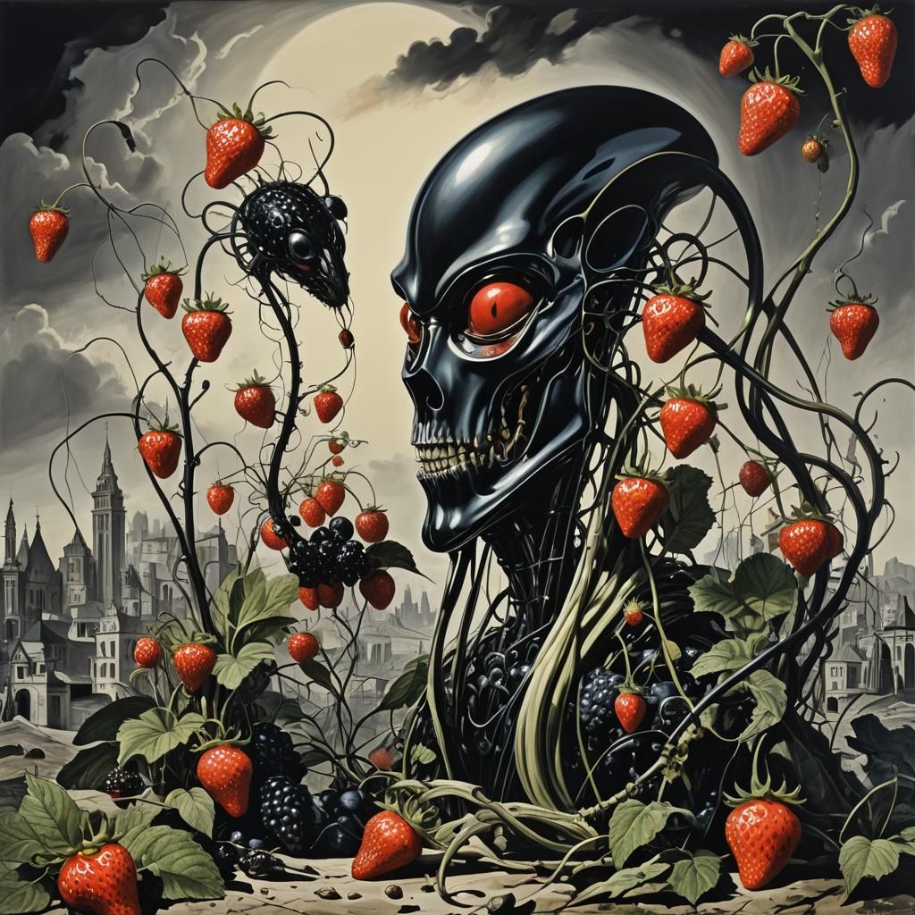 Comic Noir Expressionism Berried Alien Cobra - AI Generated Artwork ...