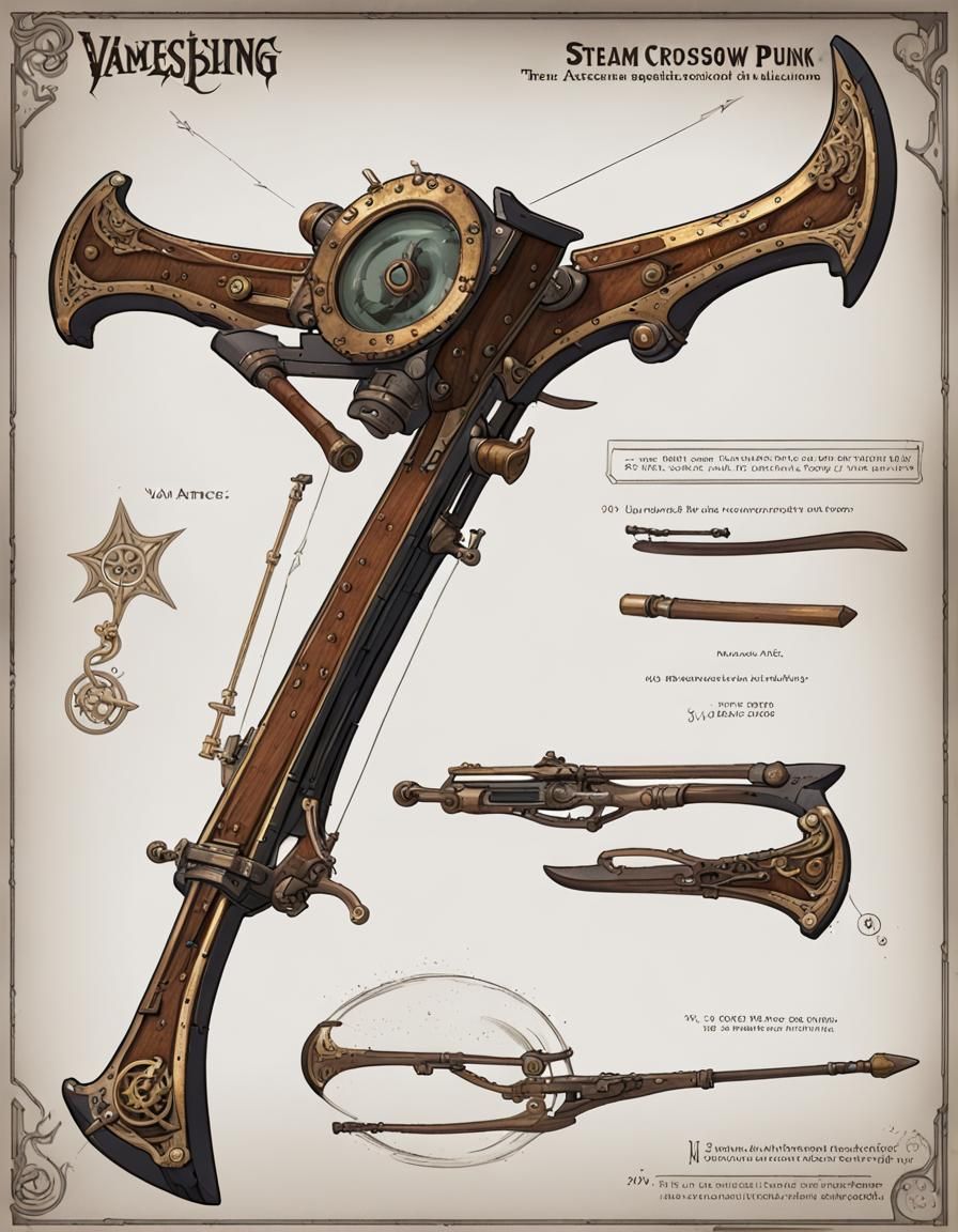 steam punk Crossbow of the Arcane: Fires enchanted bolts that unleash ...