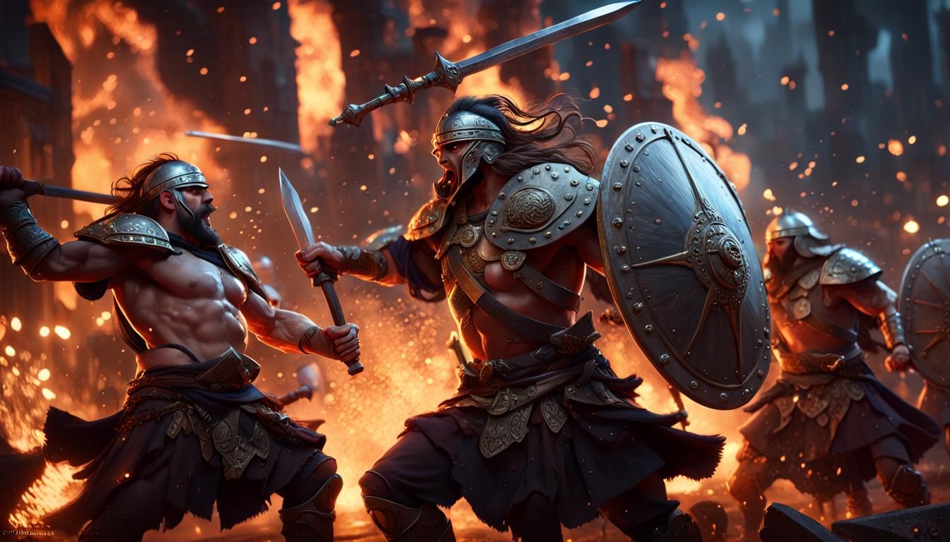 Epic battle - AI Generated Artwork - NightCafe Creator
