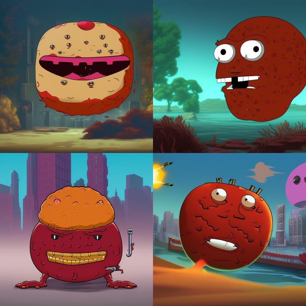 Meatwad, Aqua Teen Hunger Force - AI Generated Artwork - NightCafe Creator