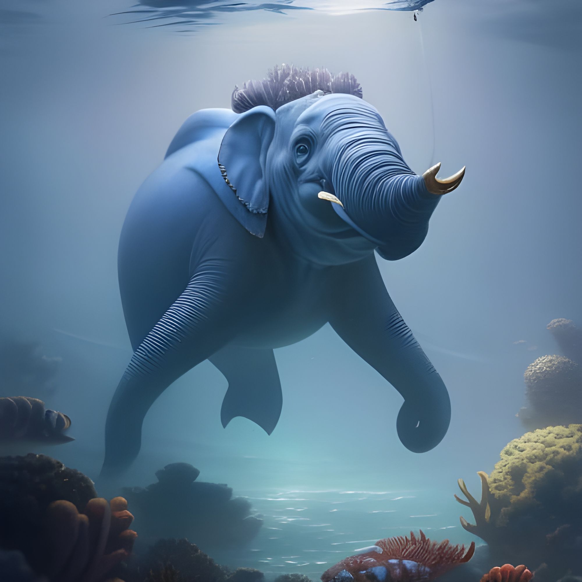 The elefant fish, a long lost relic of time seen in the pacific ocean ...