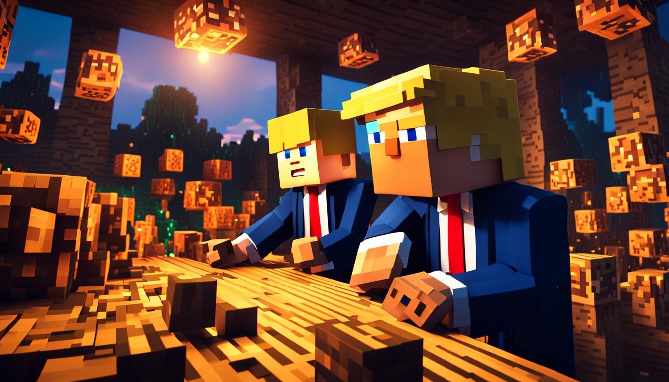 Donald Trump playing Minecraft - Donald Trump Enthralled by ...