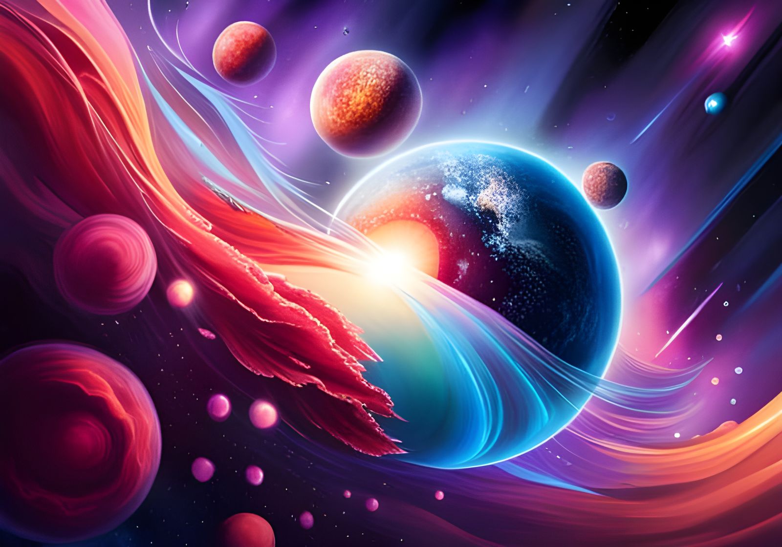 Planets Viewed from Space - AI Generated Artwork - NightCafe Creator