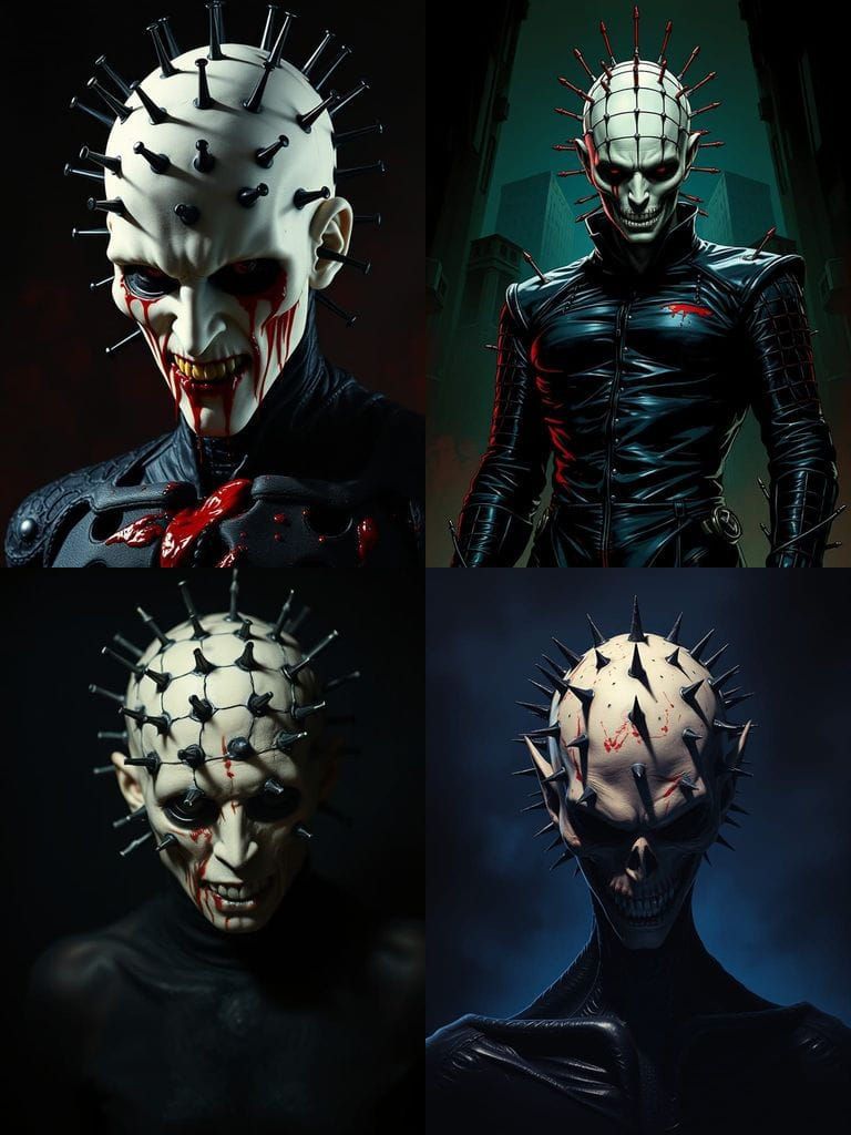 Hellraiser Demon Portraits Dark Fantasy Art - AI Art