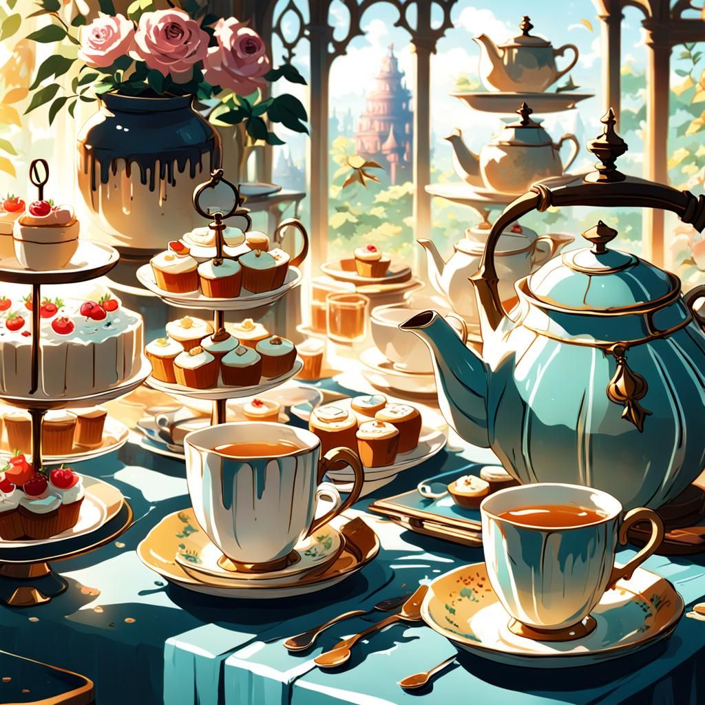 Tea party 🫖🫖🫖 - AI Generated Artwork - NightCafe Creator