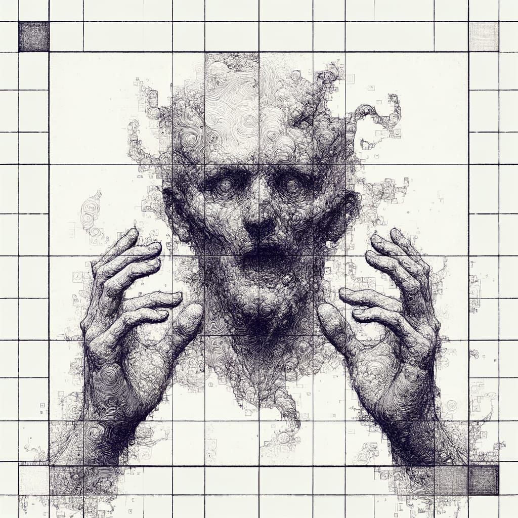 ugly, tiling, poorly drawn hands, poorly drawn feet, poorly drawn face ...