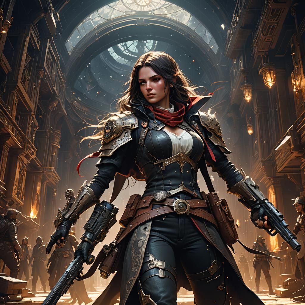 Assassin's girls Gunslinger pictures in hingh quality in space to ...