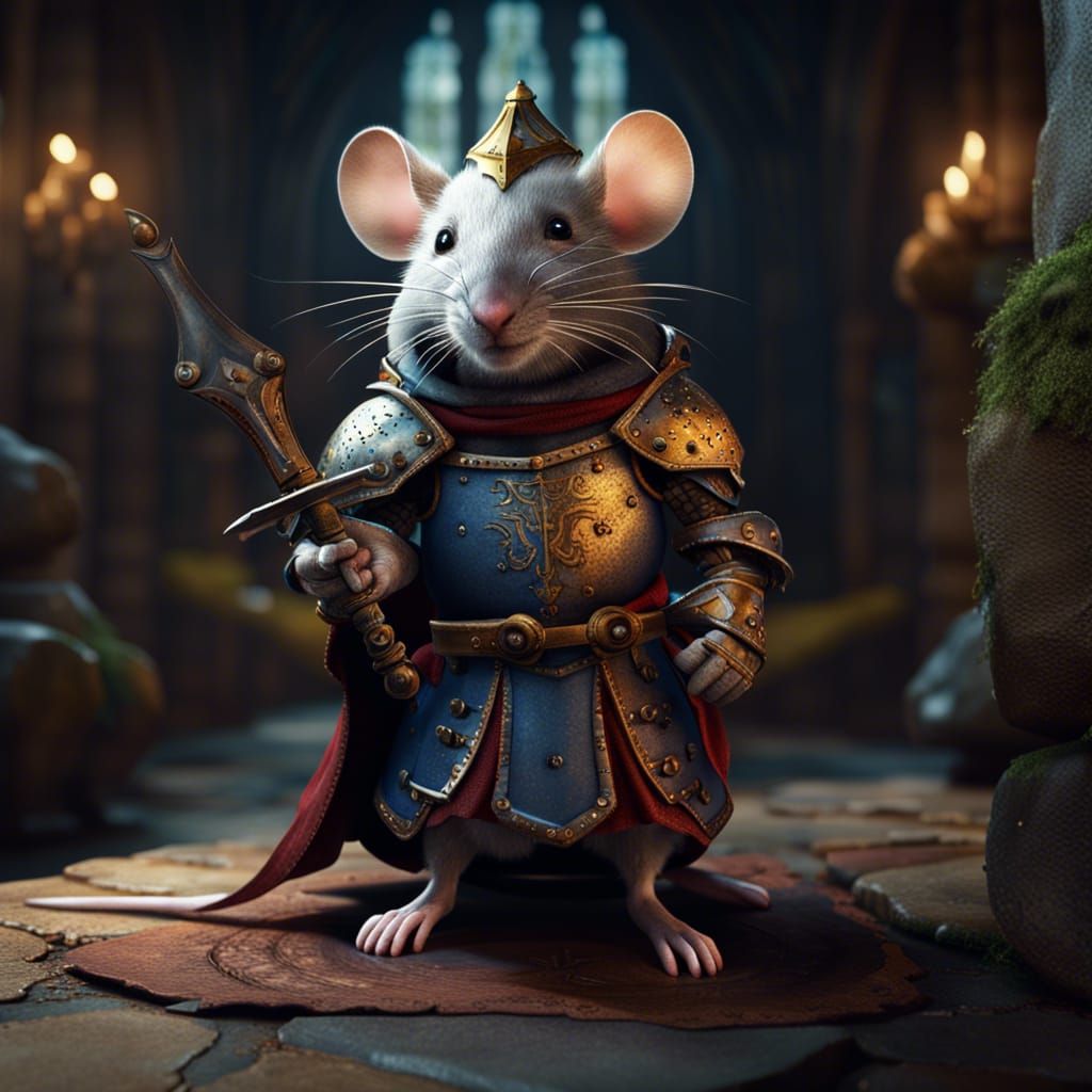 mouse dressed as a knight - AI Generated Artwork - NightCafe Creator