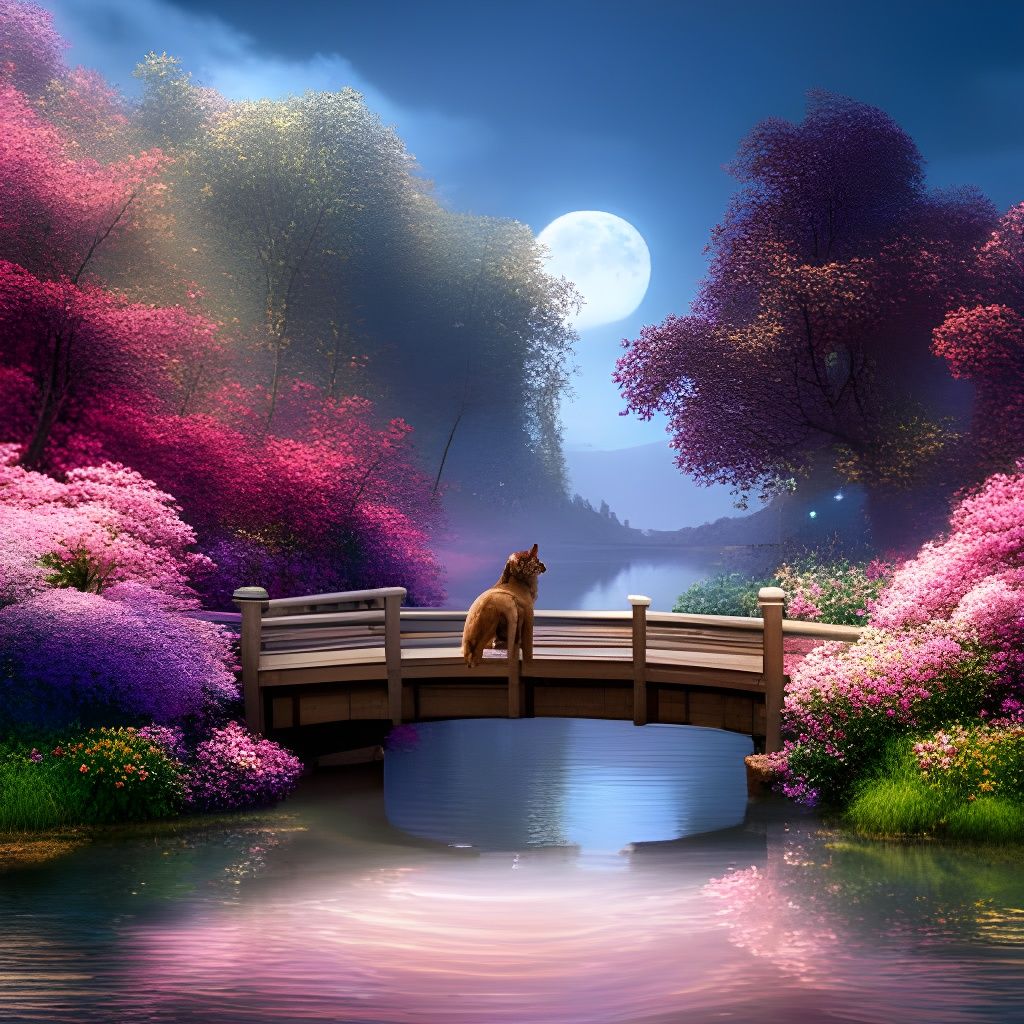 Dog walk - AI Generated Artwork - NightCafe Creator