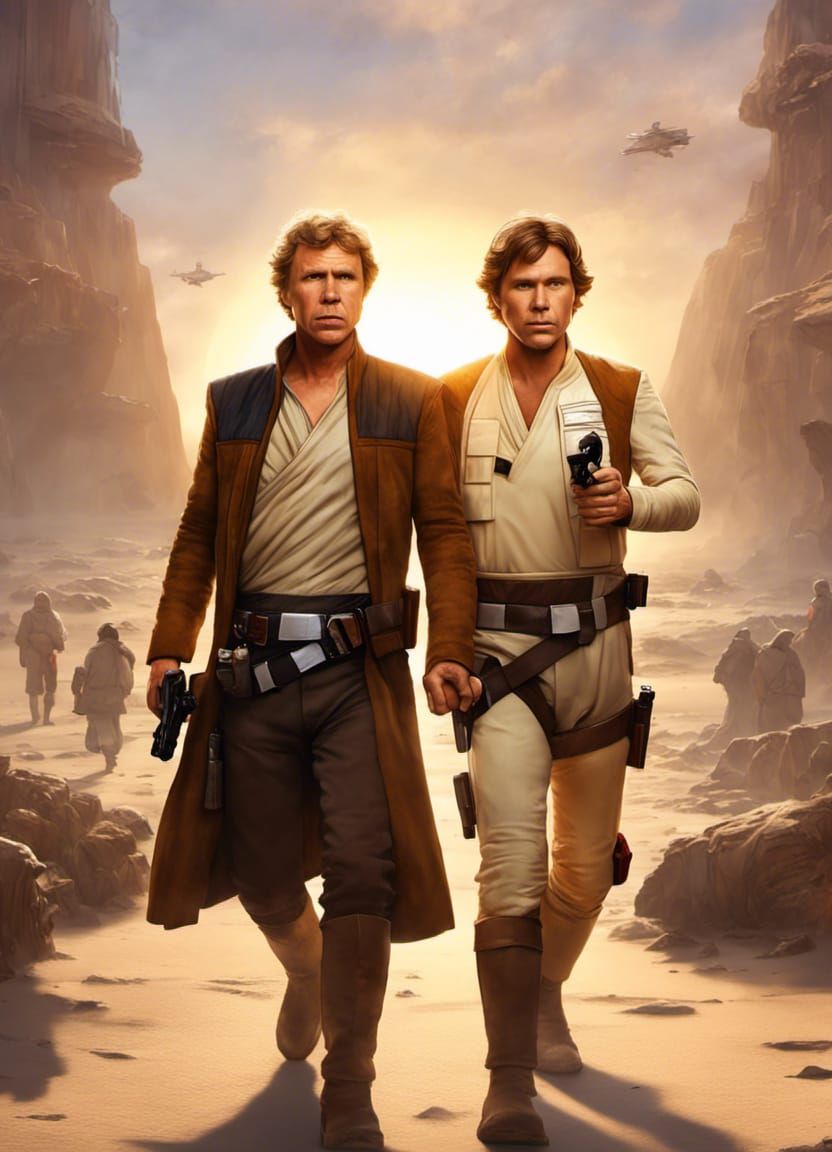 Alternate Universe Luke and Han - AI Generated Artwork - NightCafe Creator