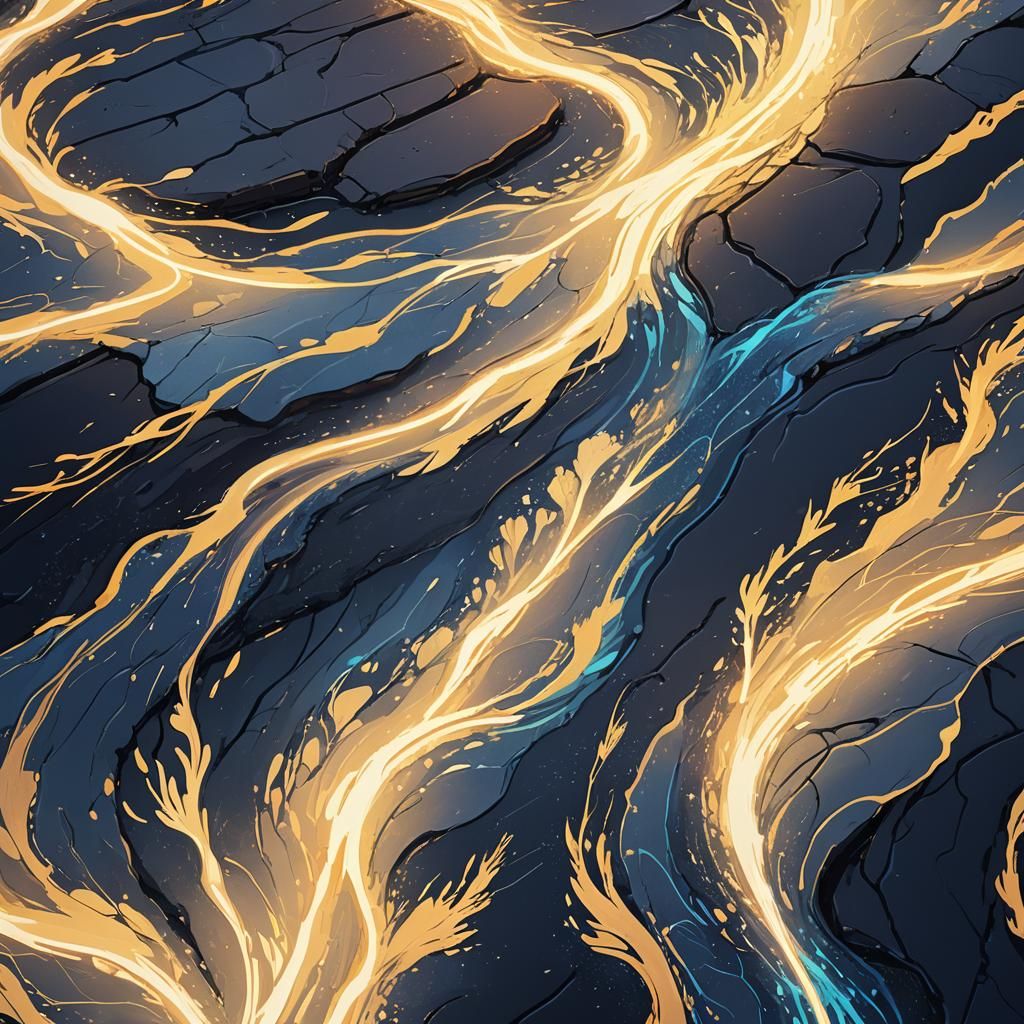 Ethereal Energy Flow in Vibrant Digital Art - AI Art