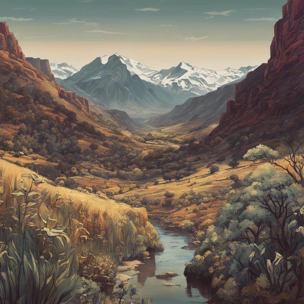 The valley - AI Generated Artwork - NightCafe Creator