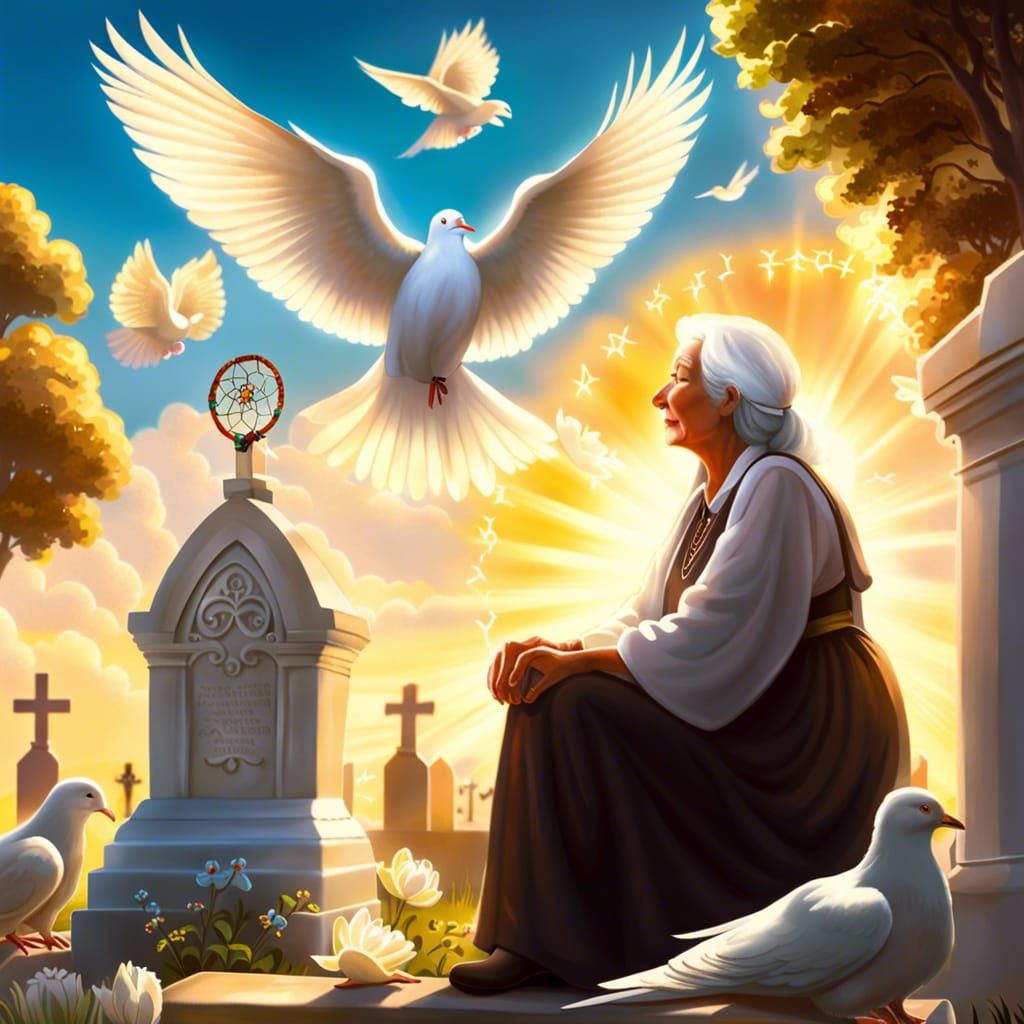 As soon as Ethel put the dreamcatcher on the grave her late husband ...