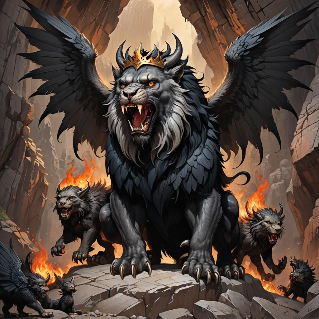 black manticore - AI Generated Artwork - NightCafe Creator