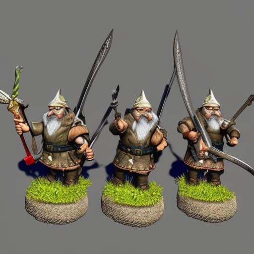Ground Infantry: The "Attacking Saviors" - Gnomes, armed with scimitars ...