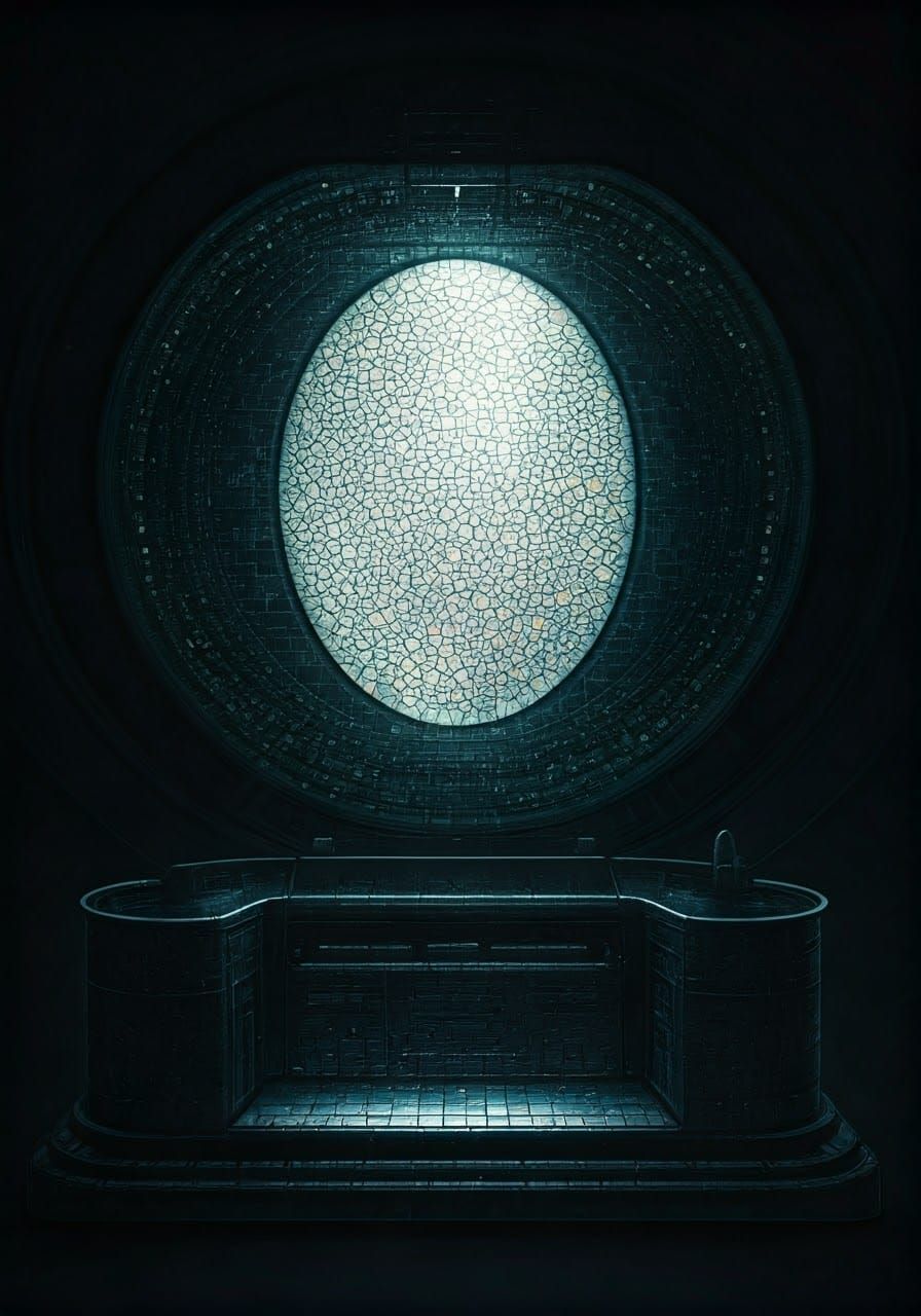 Nobody Listens Through Deluded Sci-Fi Silverpoint Sci-Fi Stained Glass ...