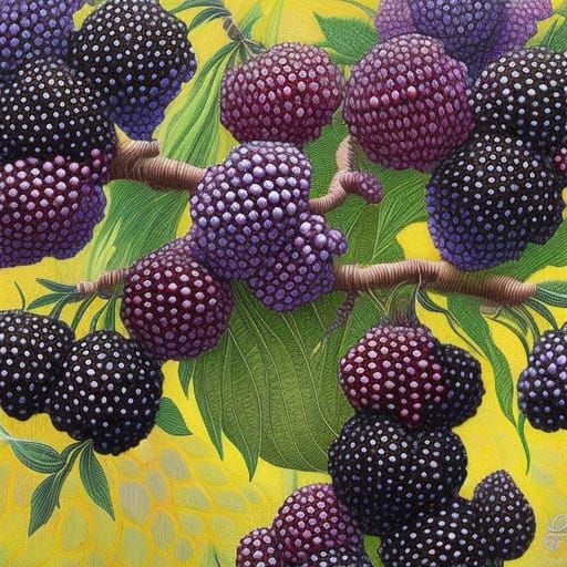 Raspberries - AI Generated Artwork - NightCafe Creator