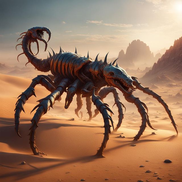 Giant Desert Scorpions - AI Generated Artwork - NightCafe Creator