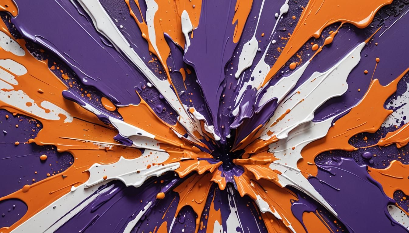 Abstract in Clemson Colors - AI Generated Artwork - NightCafe Creator
