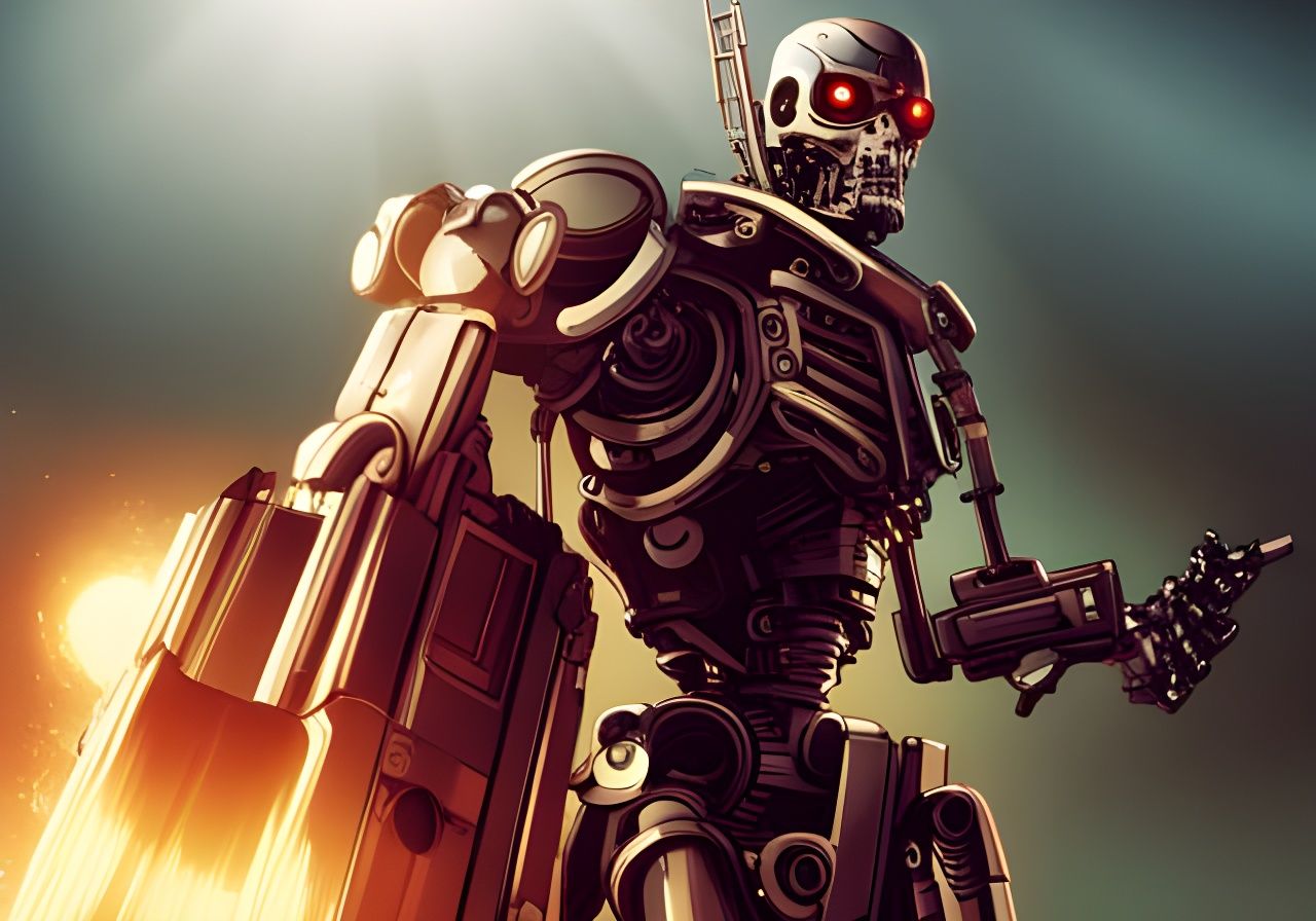 Terminator Endoskeleton made from Transformer Parts - AI Generated ...