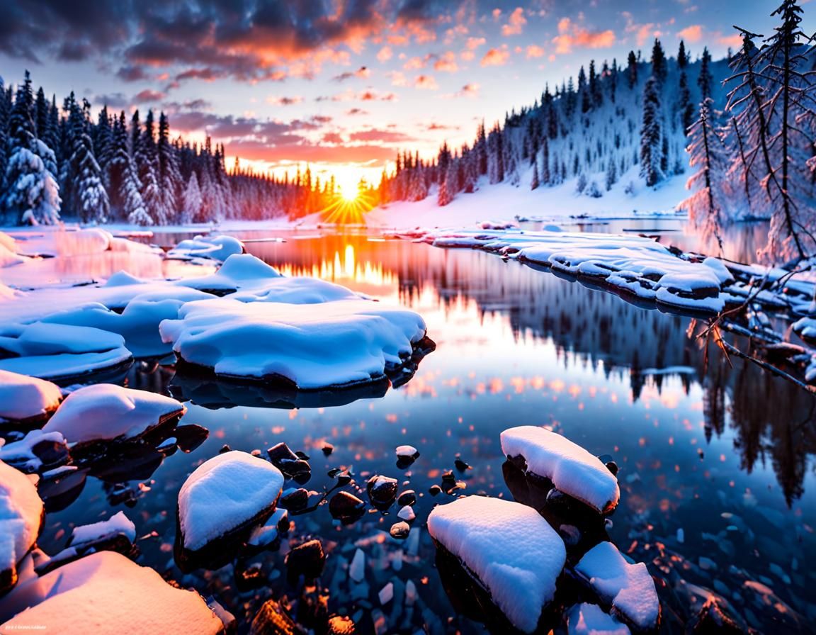 Siberian winter - AI Generated Artwork - NightCafe Creator