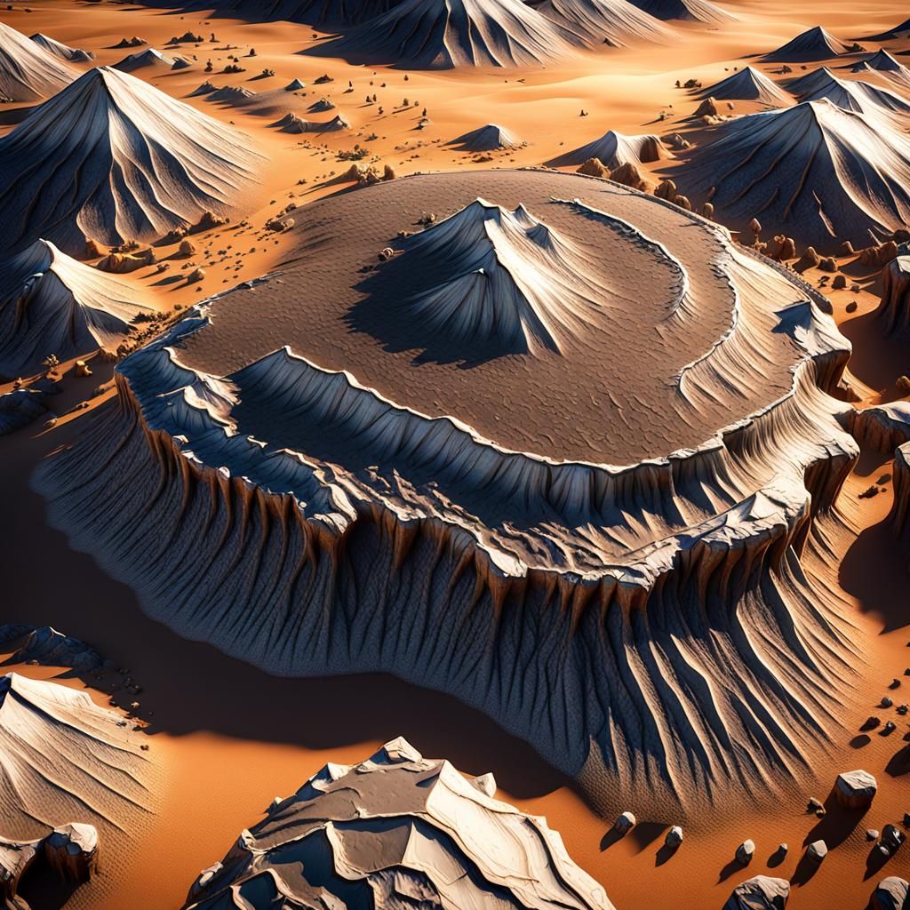 the Earth's crust from side view with fossils ,magnificent detailed ...