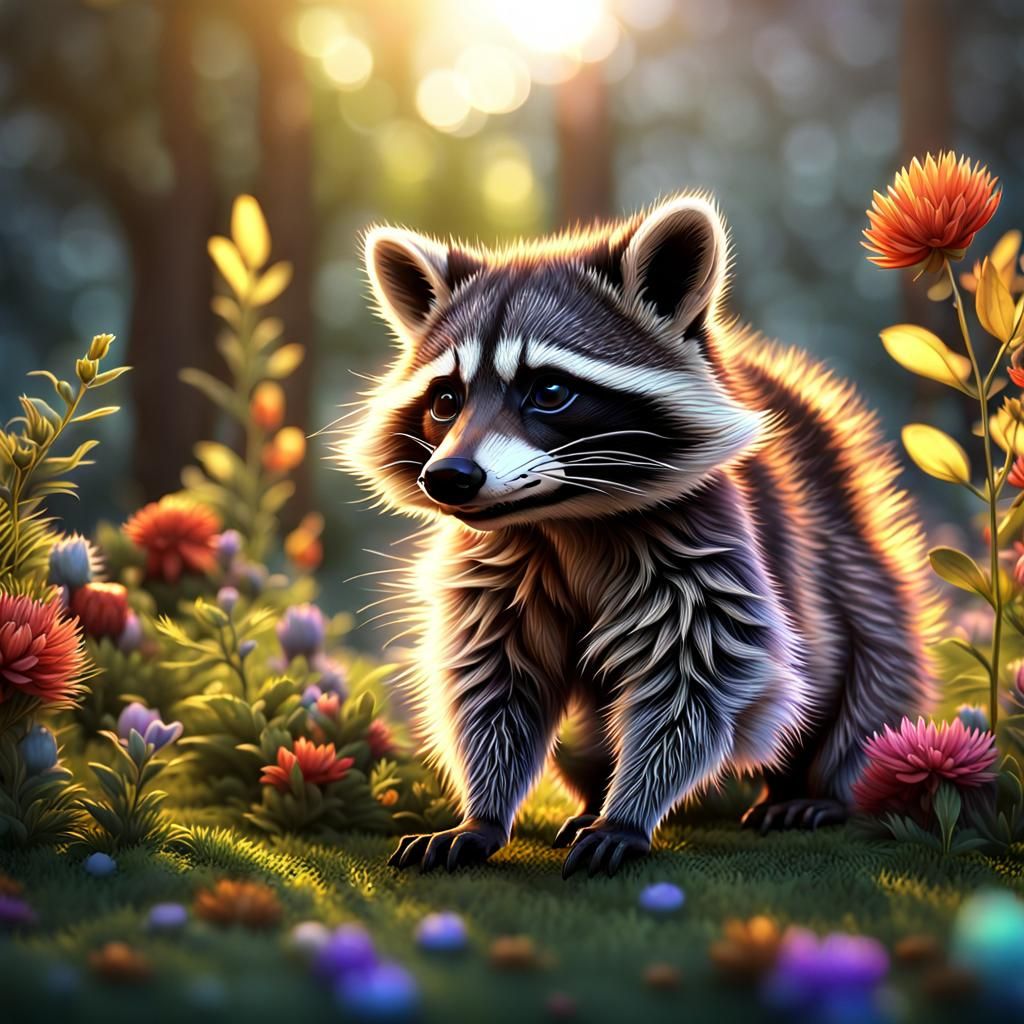 BABY RACCON - AI Generated Artwork - NightCafe Creator