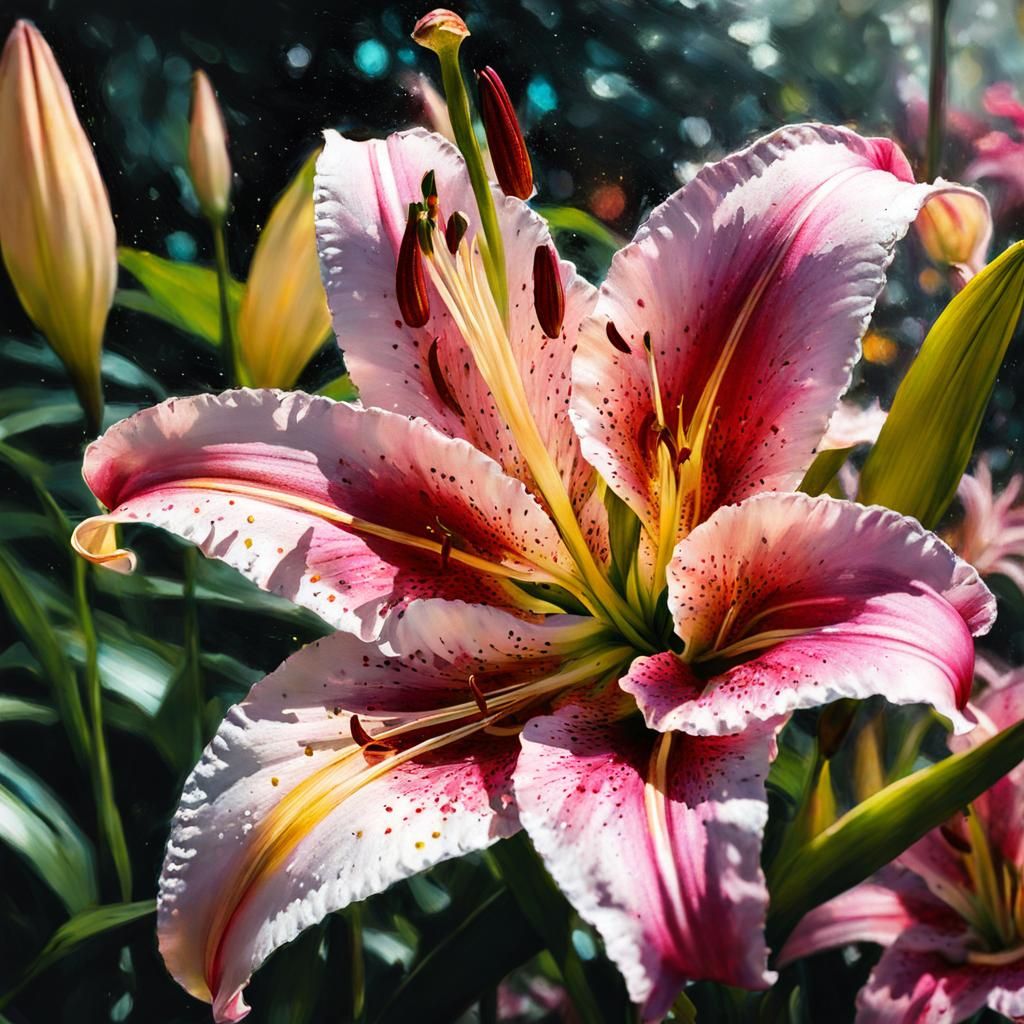 Stargazer Lily - AI Generated Artwork - NightCafe Creator