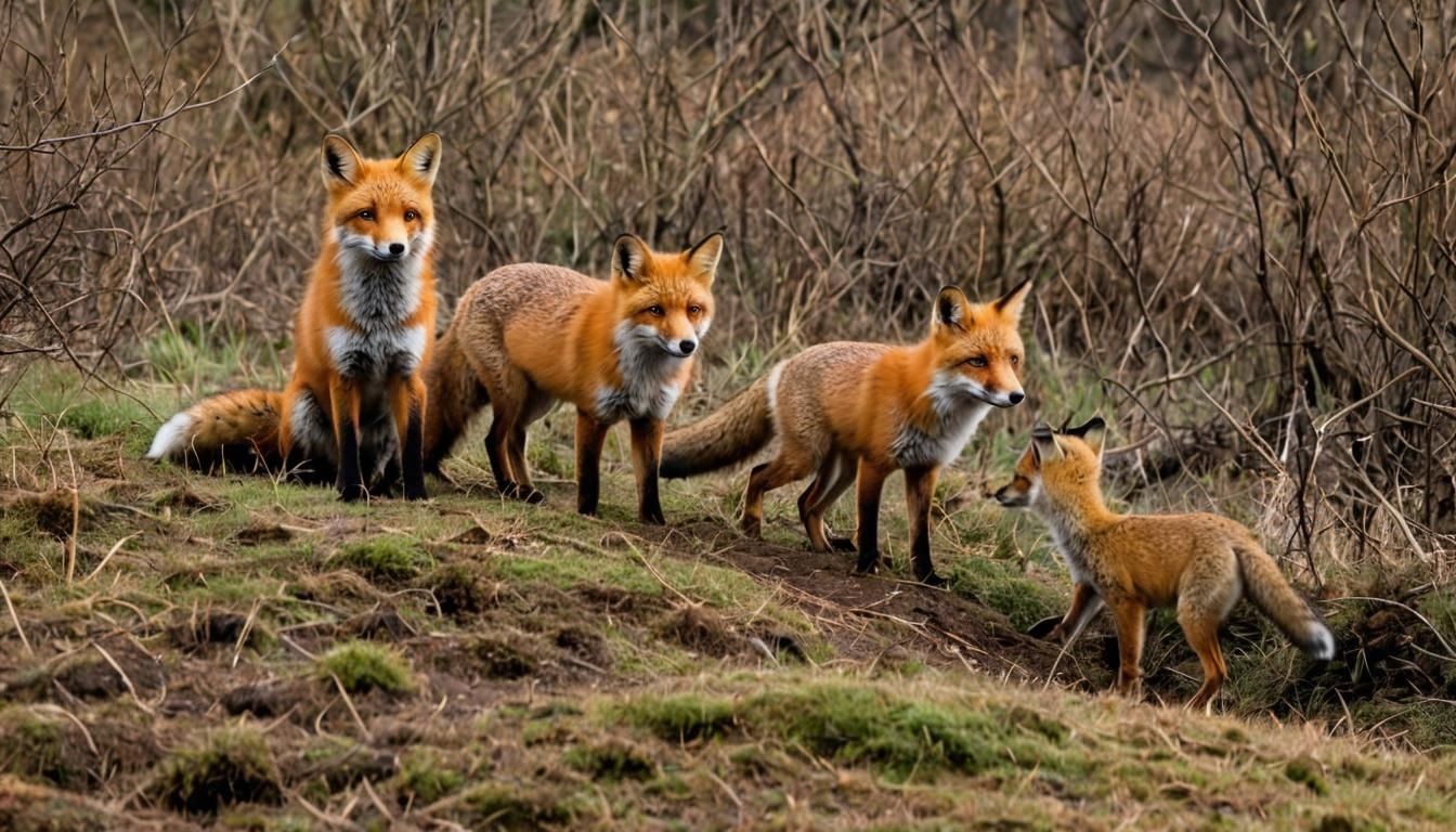 Foxes Foxing - AI Generated Artwork - NightCafe Creator