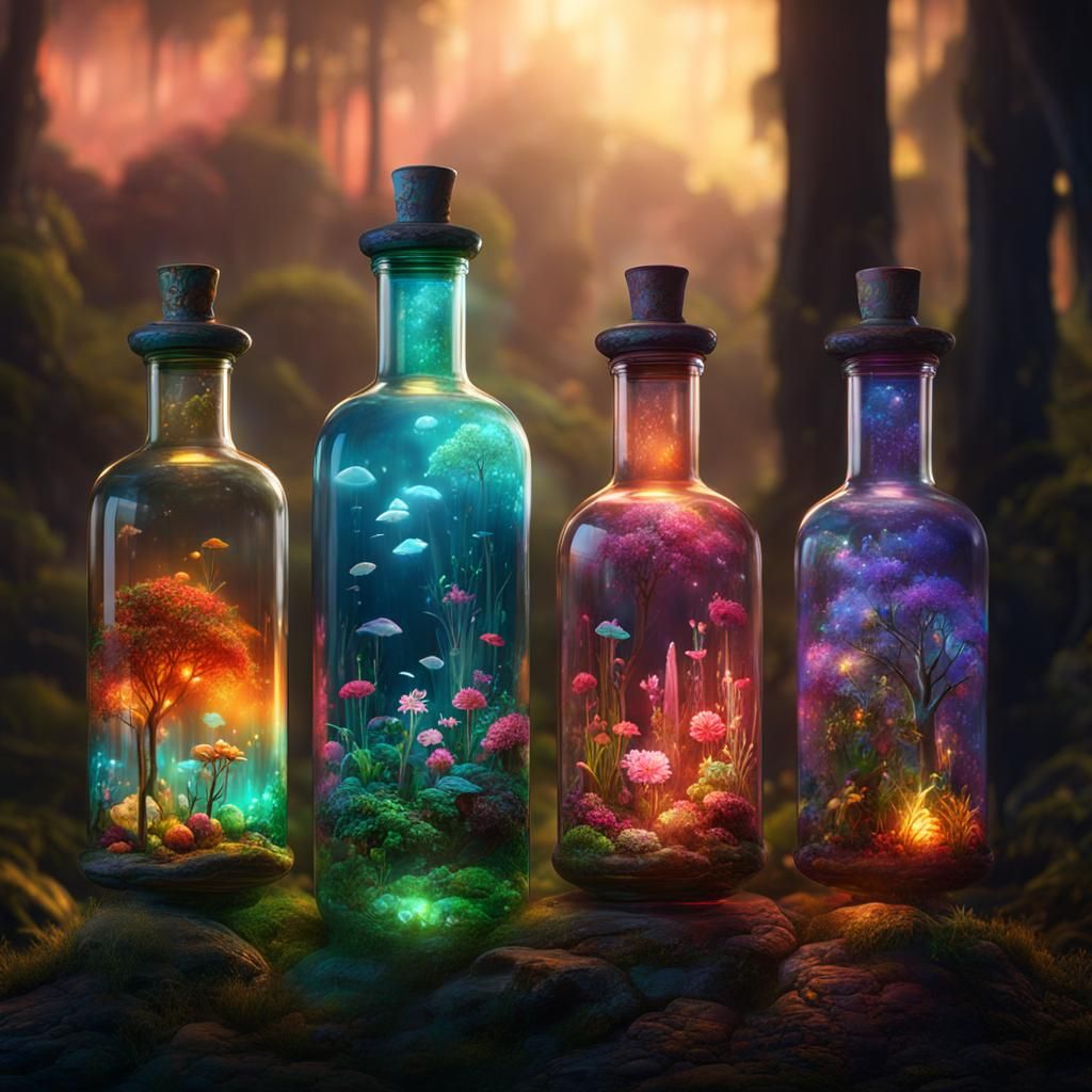 Dreams in bottles - AI Generated Artwork - NightCafe Creator