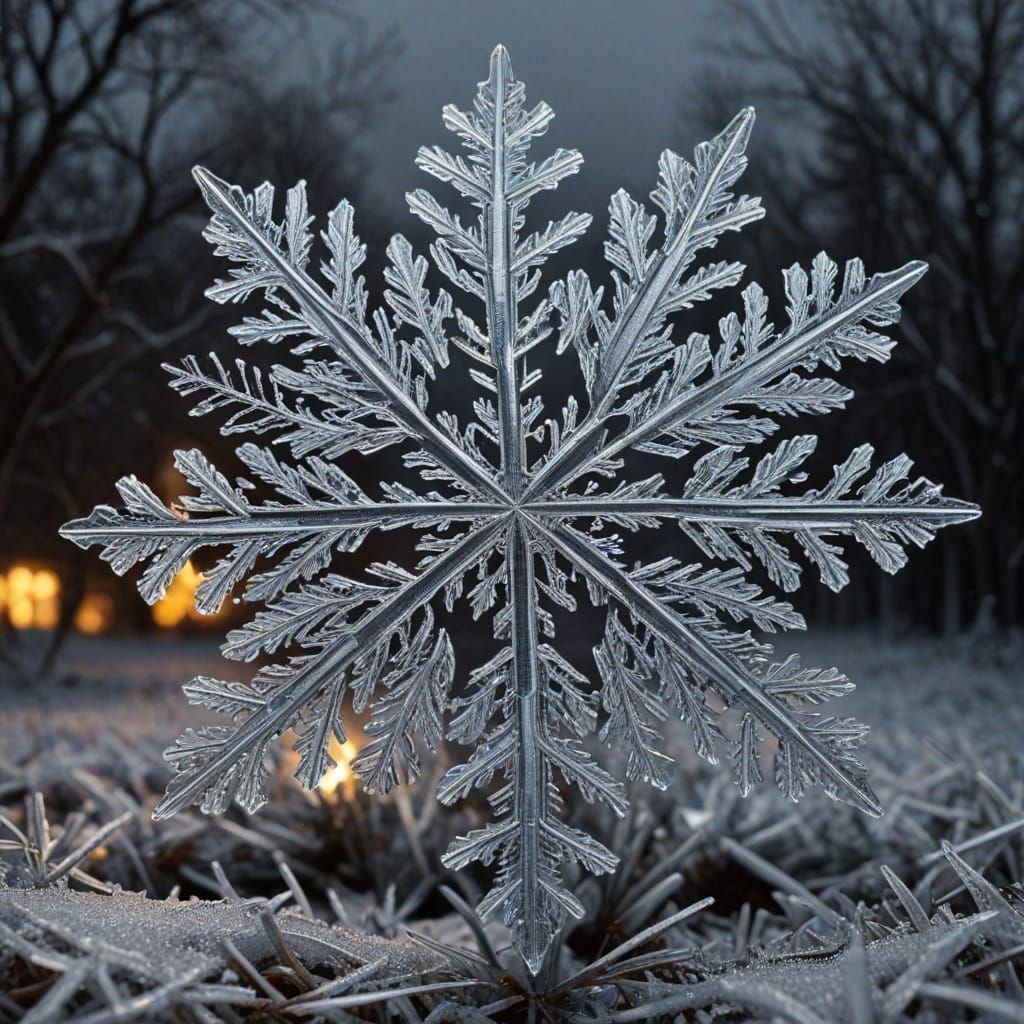 Breathtaking Fractal Snowflake in Hyperrealistic D... - AI Art