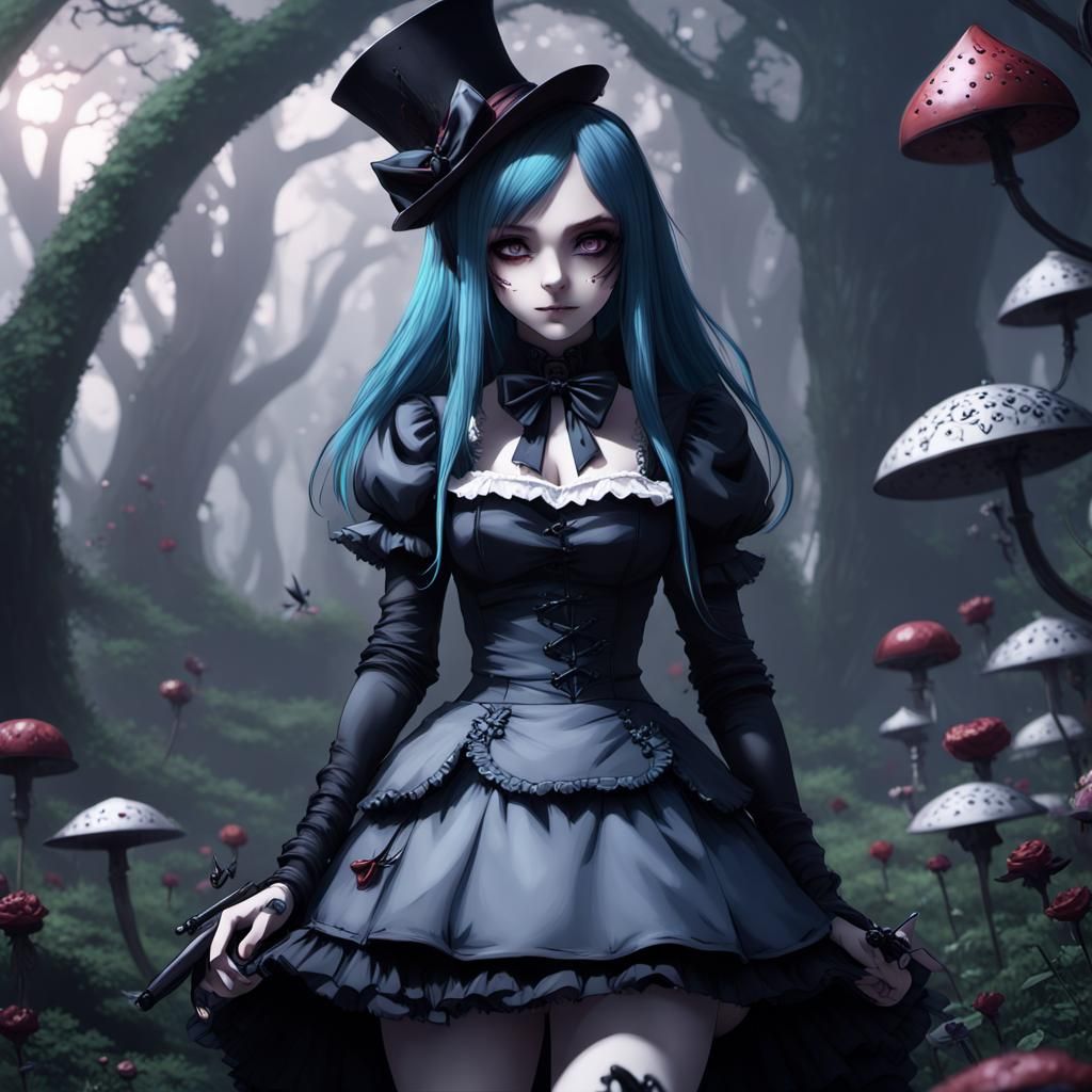 goth alice in wonderland - goth alice in wonderland