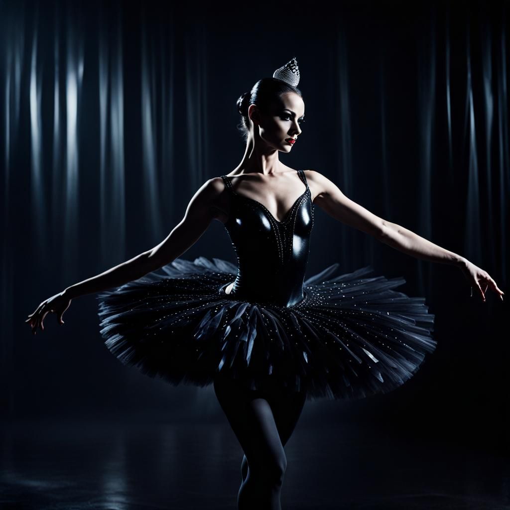 The Black Swan Latex Tutu - AI Generated Artwork - NightCafe Creator