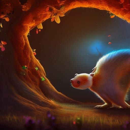 The chubby ferret - AI Generated Artwork - NightCafe Creator