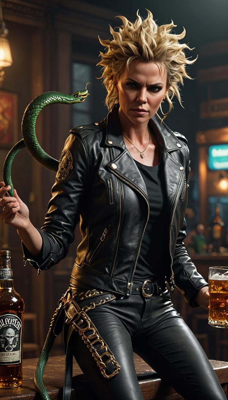 Charlize Theron as the Medusa the legendary Gorgon of Greek mythology ...
