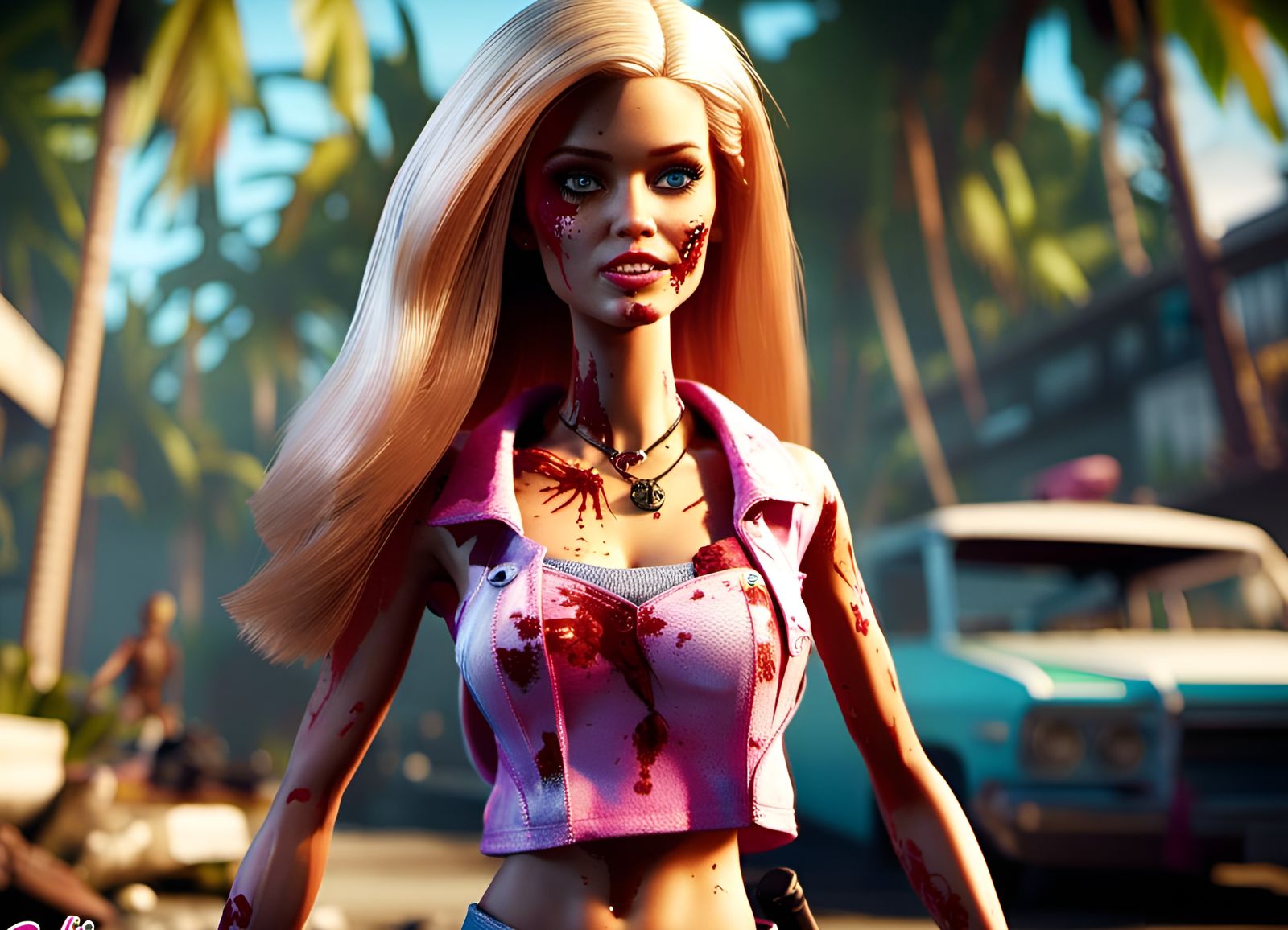 Zombie Barbie - AI Generated Artwork - NightCafe Creator