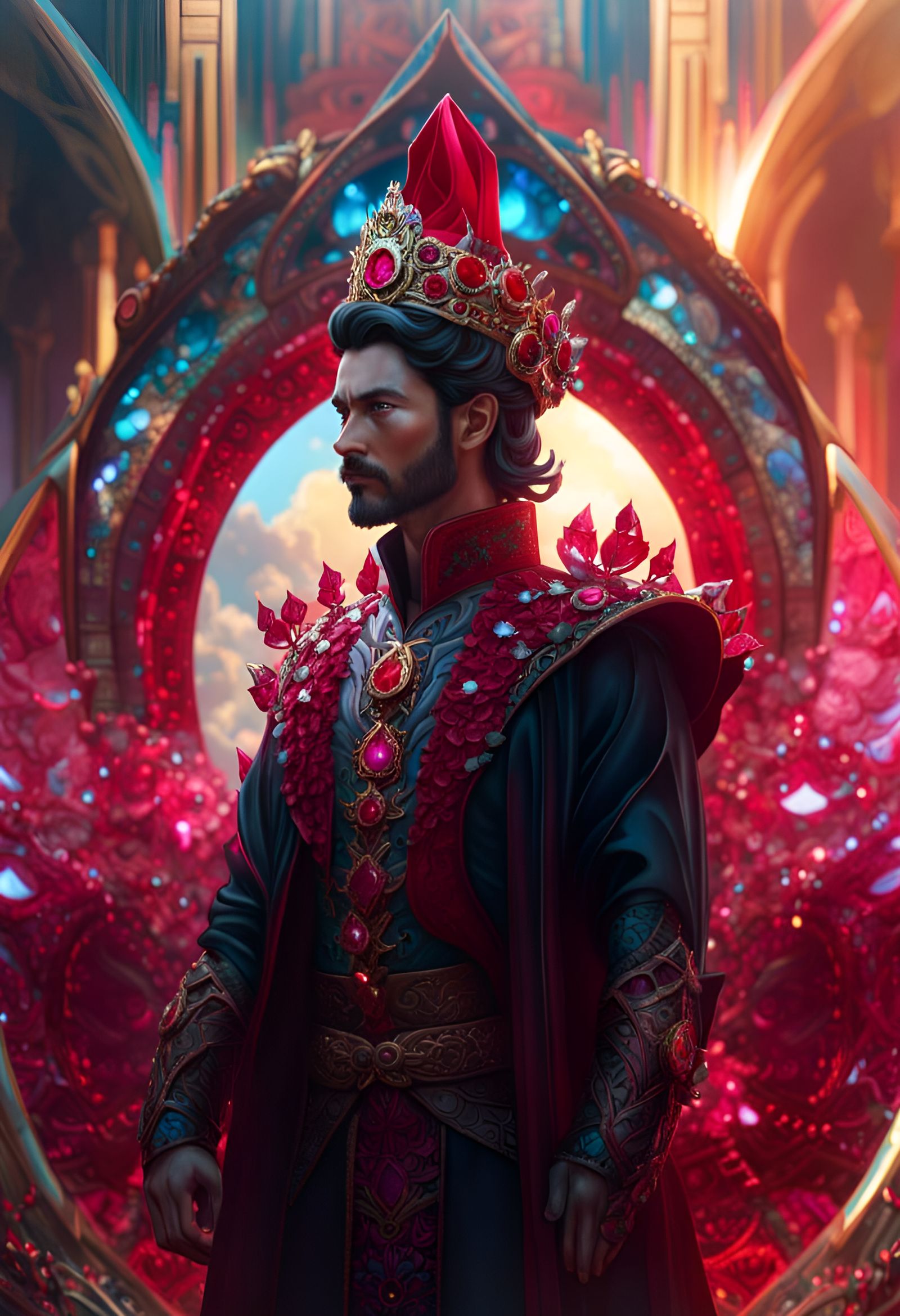 The Ruby king - AI Generated Artwork - NightCafe Creator