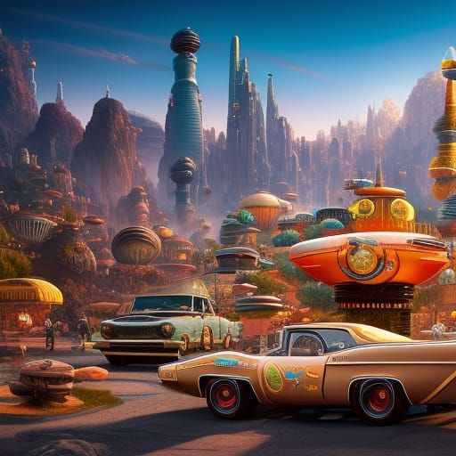 Meteor City 2 - AI Generated Artwork - NightCafe Creator