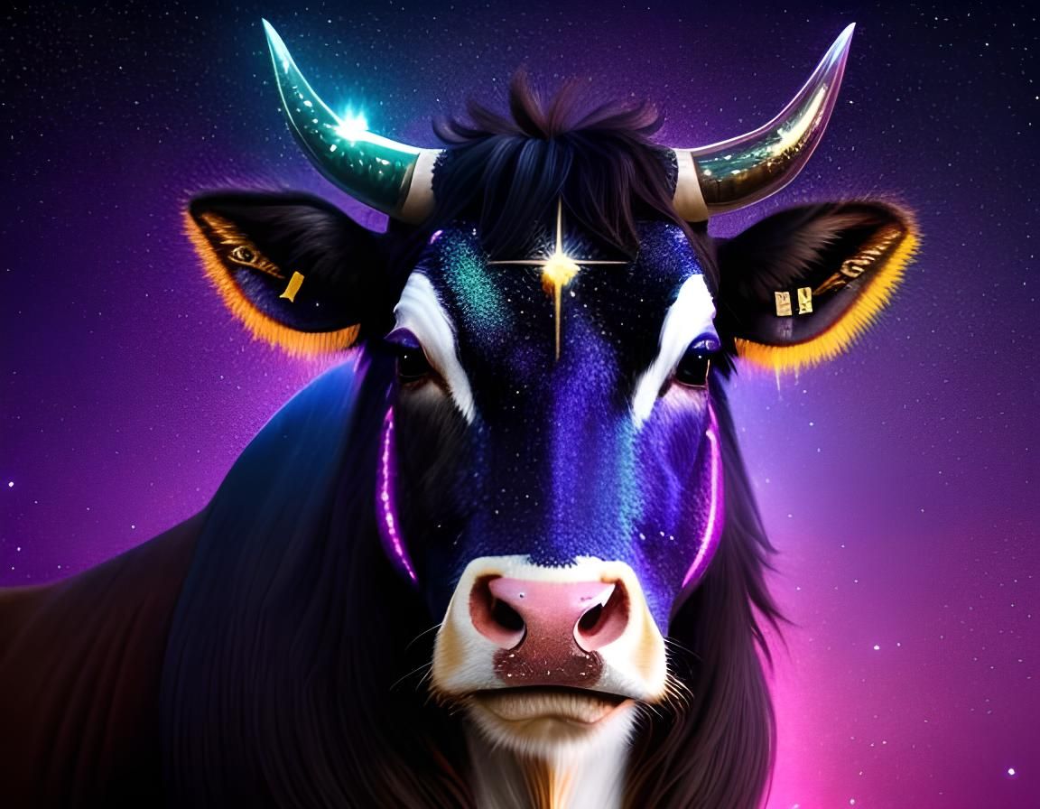 Cosmic Cow - AI Generated Artwork - NightCafe Creator