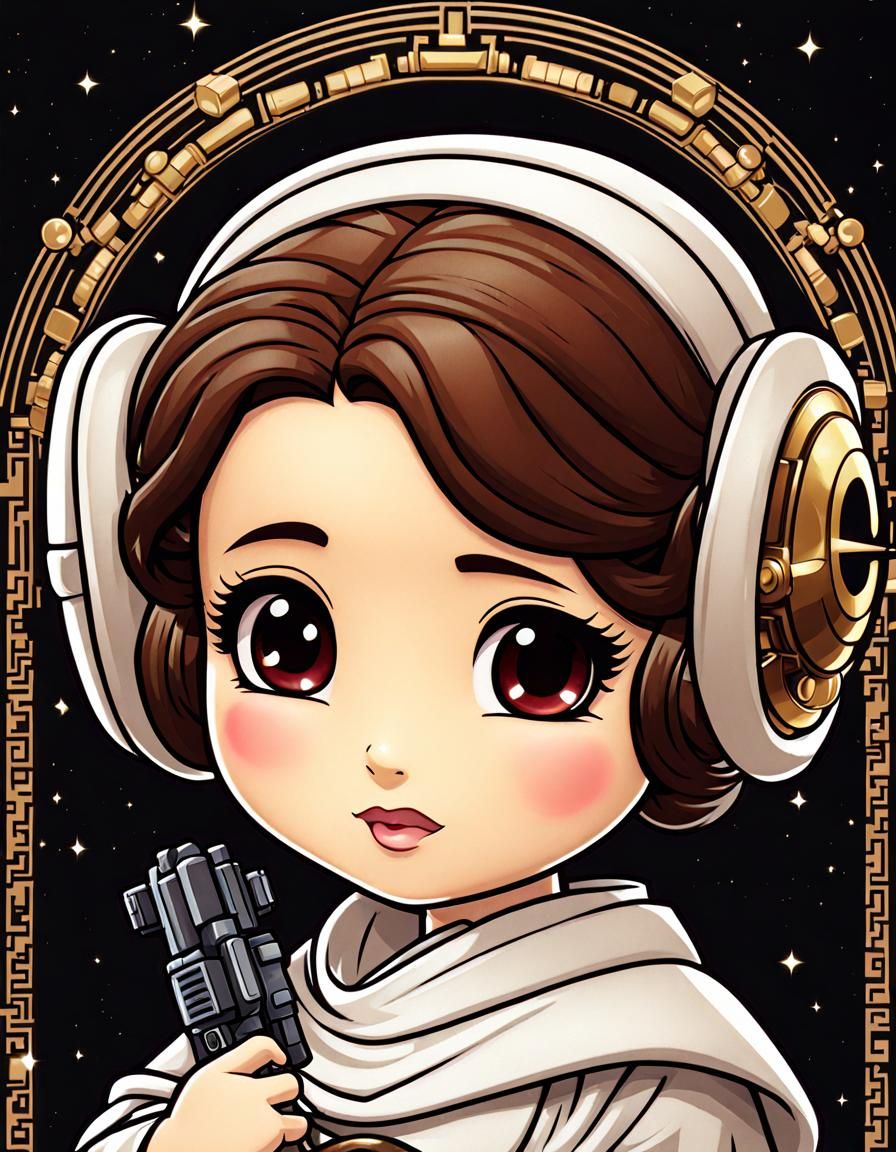 Chibi Princess Leia - AI Generated Artwork - NightCafe Creator