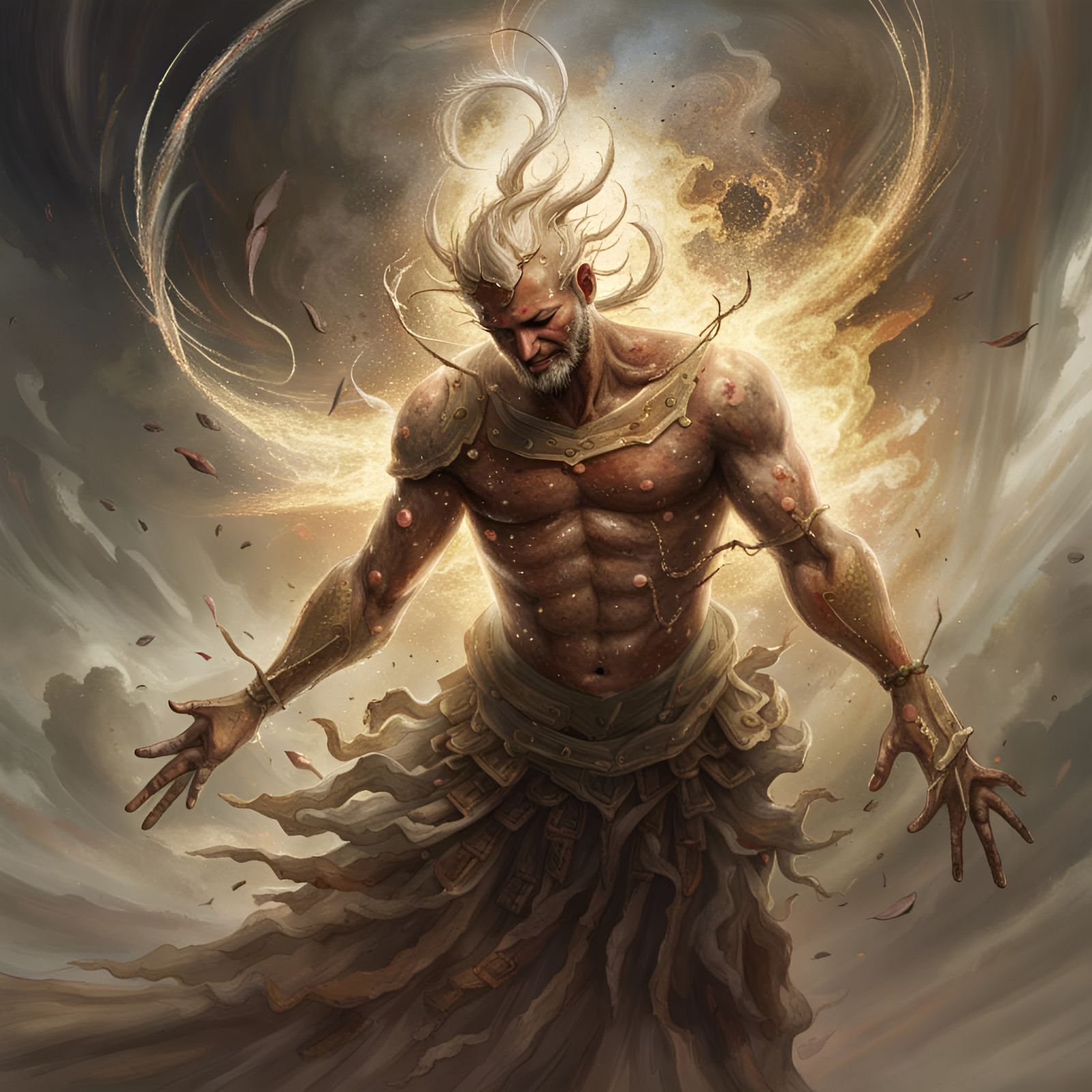 A god having its celestial form ripped apart and put into a mortal body ...