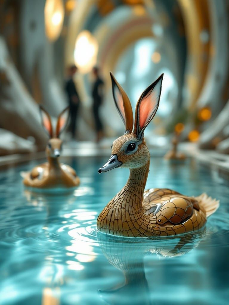 Space Wood Ducks with Lepus Californicus Ears