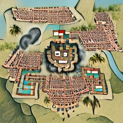 Aztec Small City (Gunpowder Age) - AI Generated Artwork - NightCafe Creator