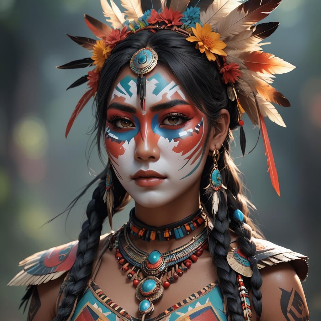 A beautiful native woman - AI Generated Artwork - NightCafe Creator